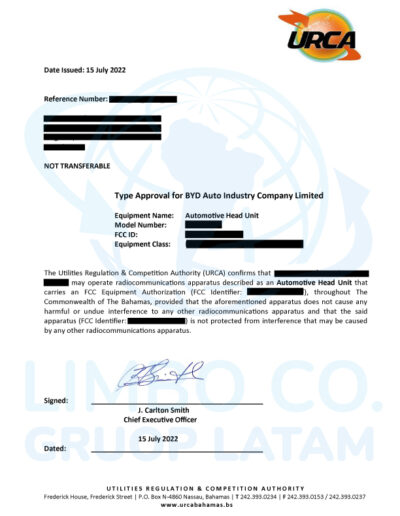 Approval in Bahamas | Certification and Homologation in Bahamas
