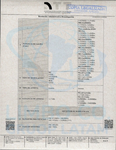 Bolivia Type Approval | Homologation requirements