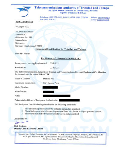 Approval in Trinidad And Tobago | Certification & Homologation