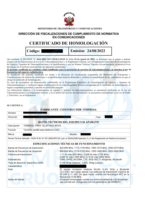 Approval in Peru | Certification & Homologation in Peru