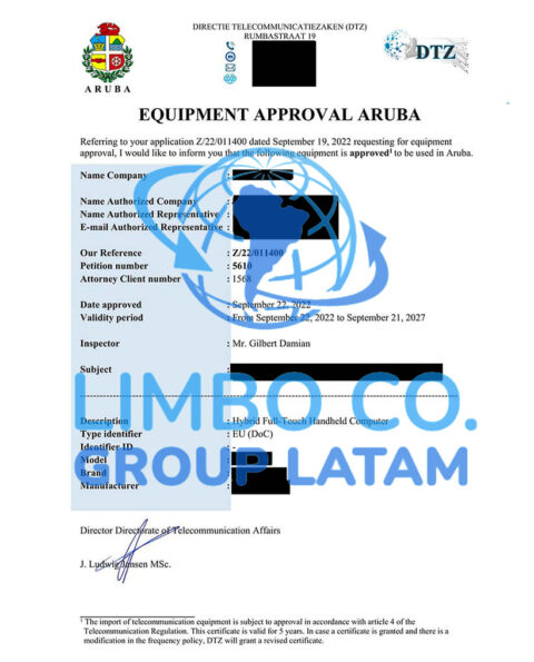 Approval in Aruba | Certification & Homologation in Aruba